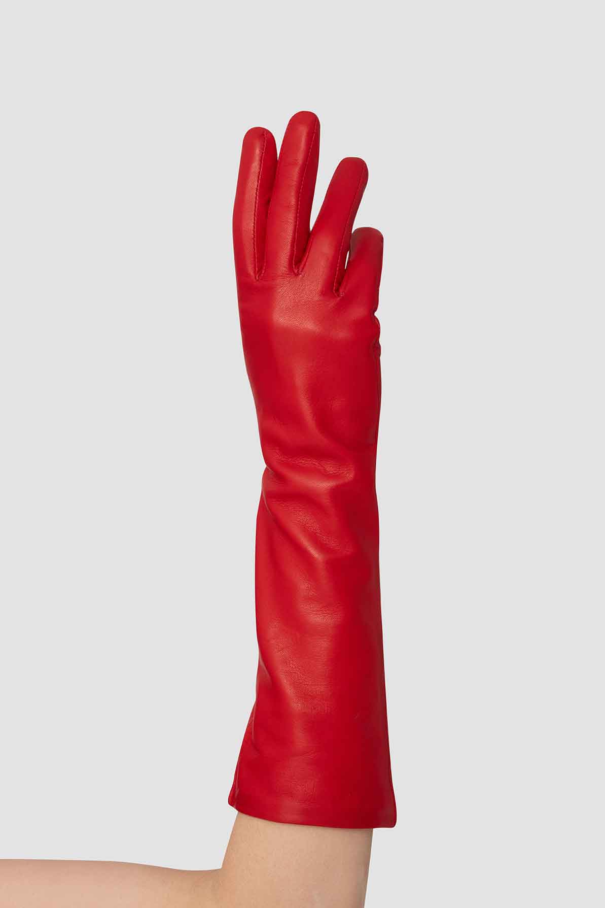 Handsome Stockholm - Exclusive Leather Gloves – Essentials Long Red